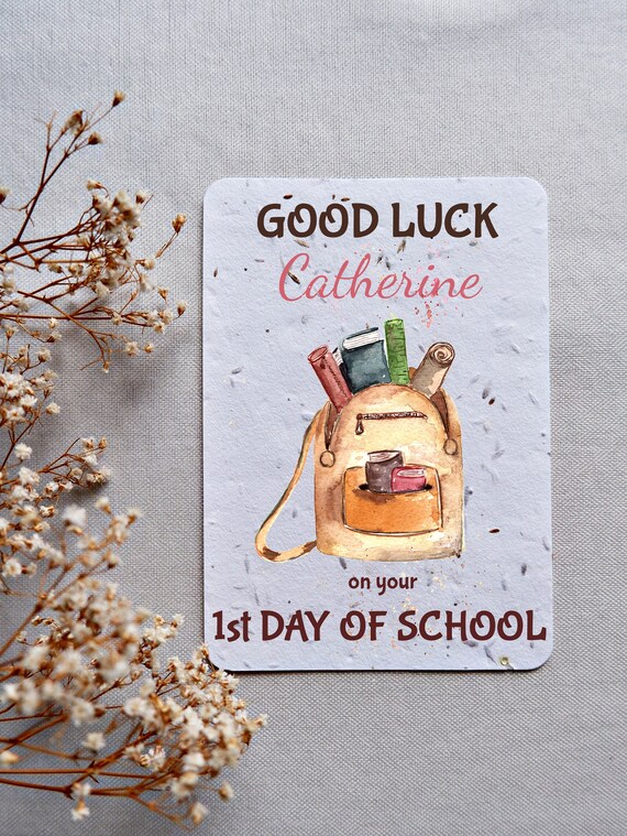 First Day at School Card Back to School Plantable Seed Card - Etsy