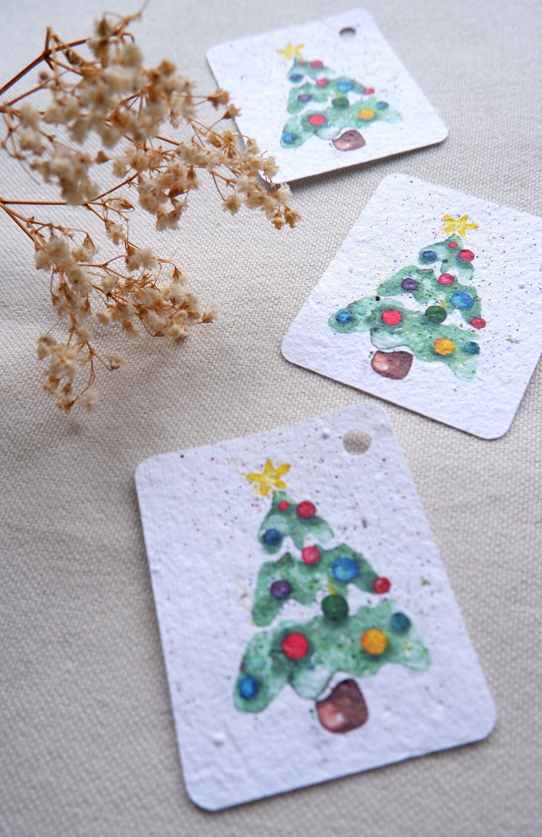 Christmas Gift Tags | Present Tags | Plantable Paper Tags | Seed Paper ...