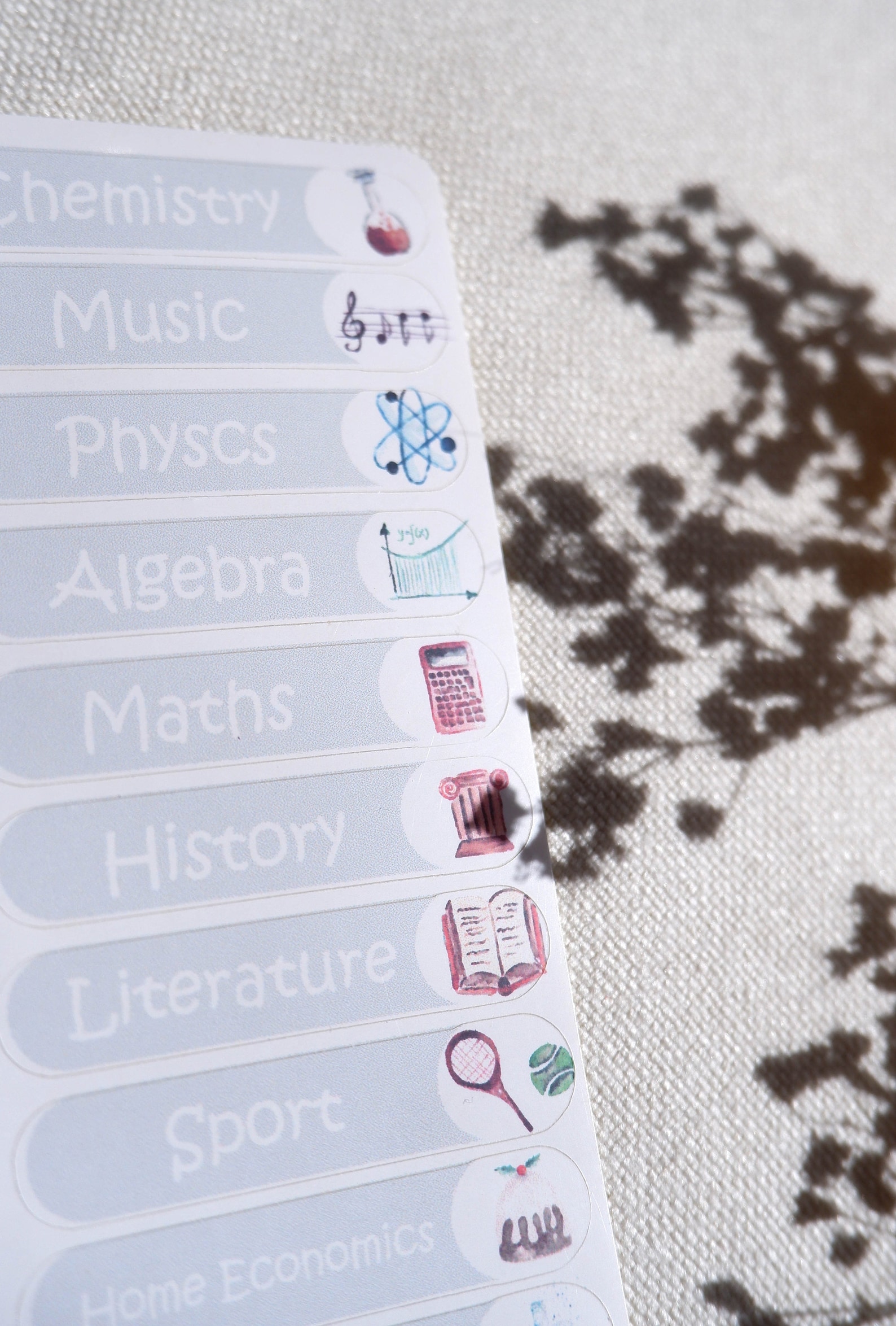 Secondary School Subject Labels | Glossy Subject Labels | Maths Labels ...