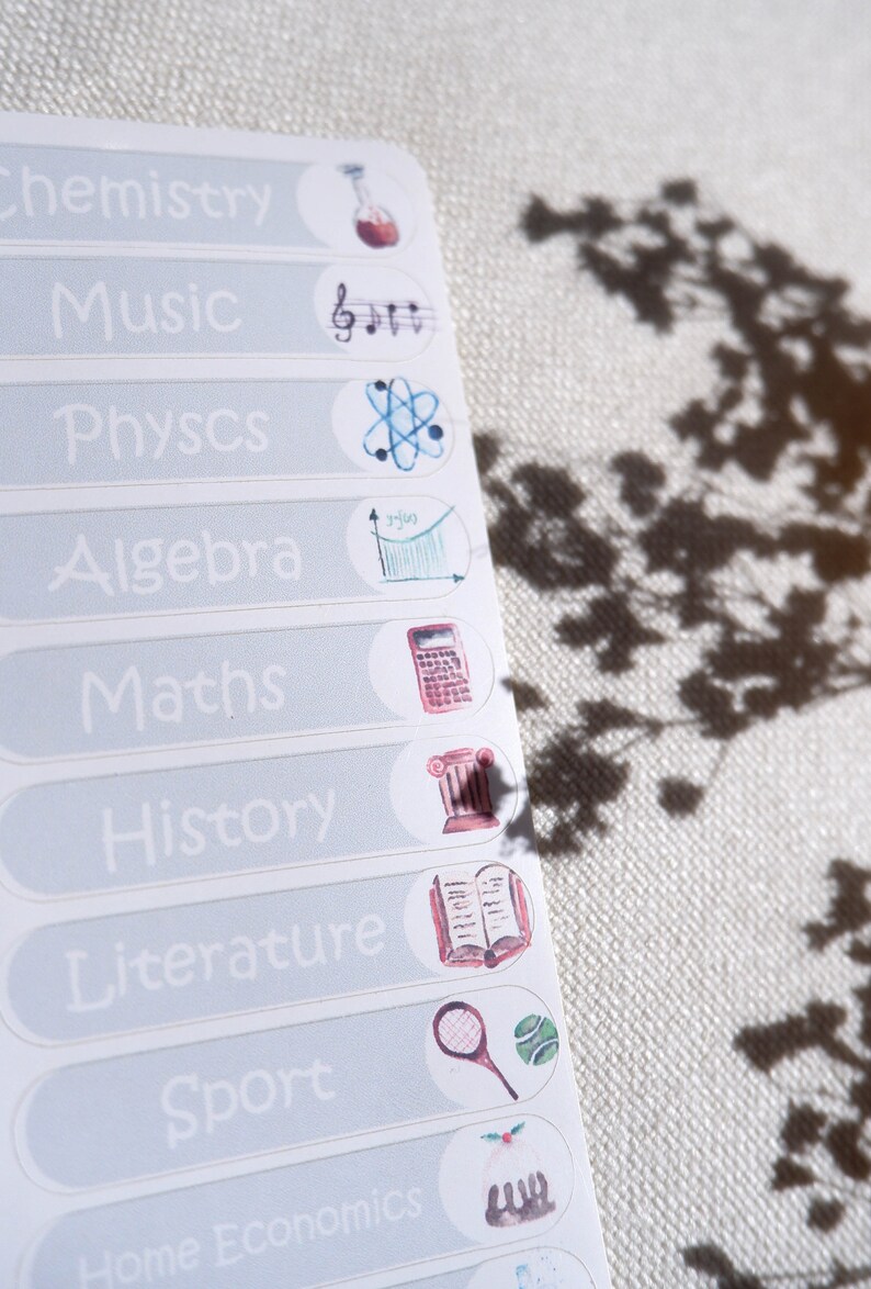 Secondary School Subject Labels | Glossy Subject Labels | Maths Labels ...