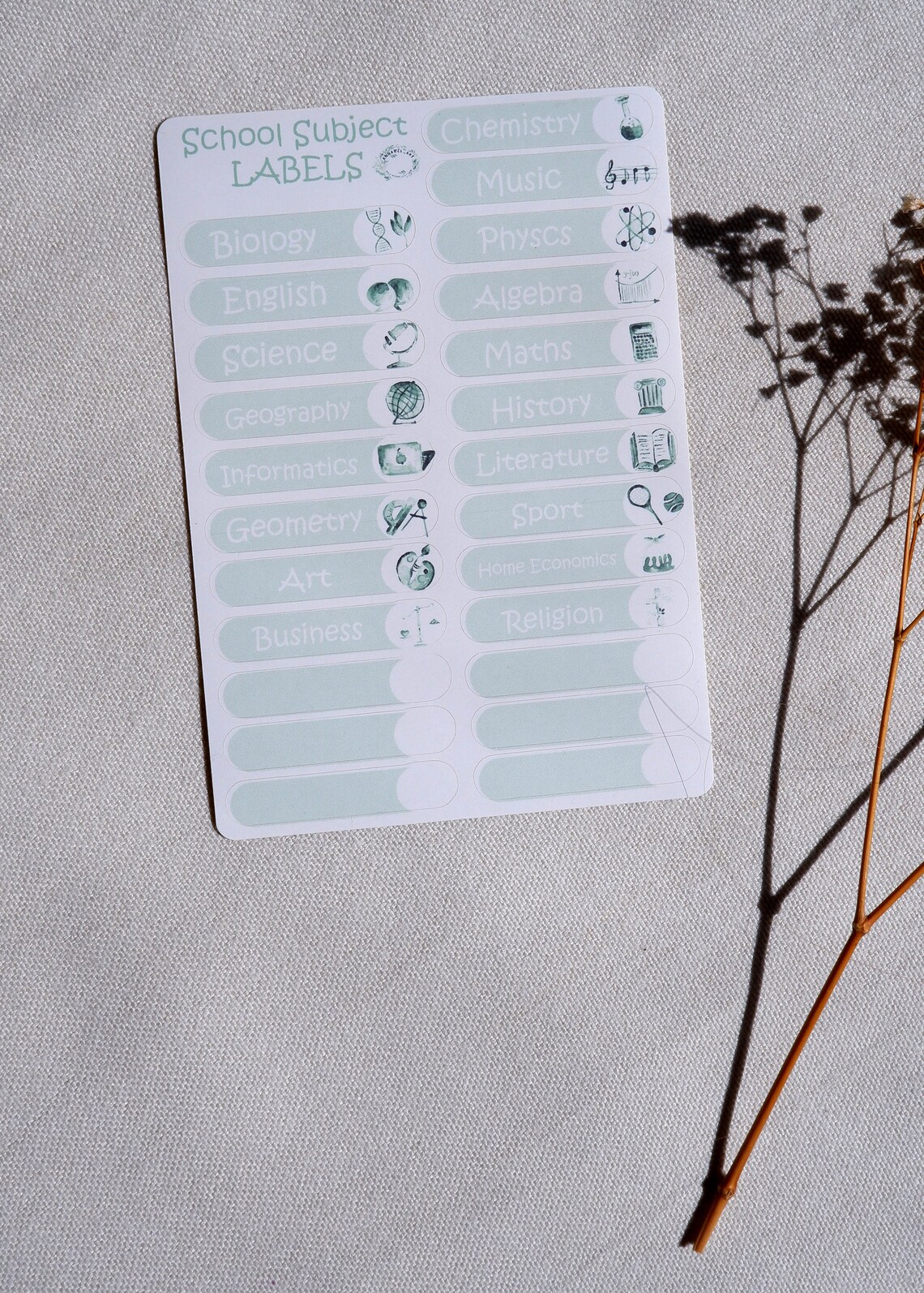 Secondary School Subject Labels | Glossy Subject Labels | Maths Labels ...