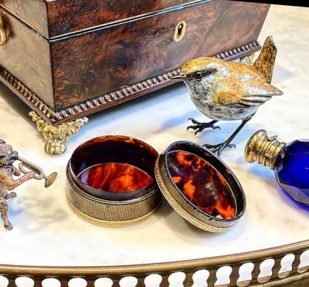 When Darcy Gave the Exquisite Faux Tortoiseshell Gilt Banded Trinket ...