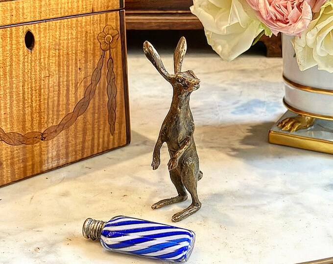 Having a Good Hare Day ? A Charming Solid Bronze Standing Hare ...