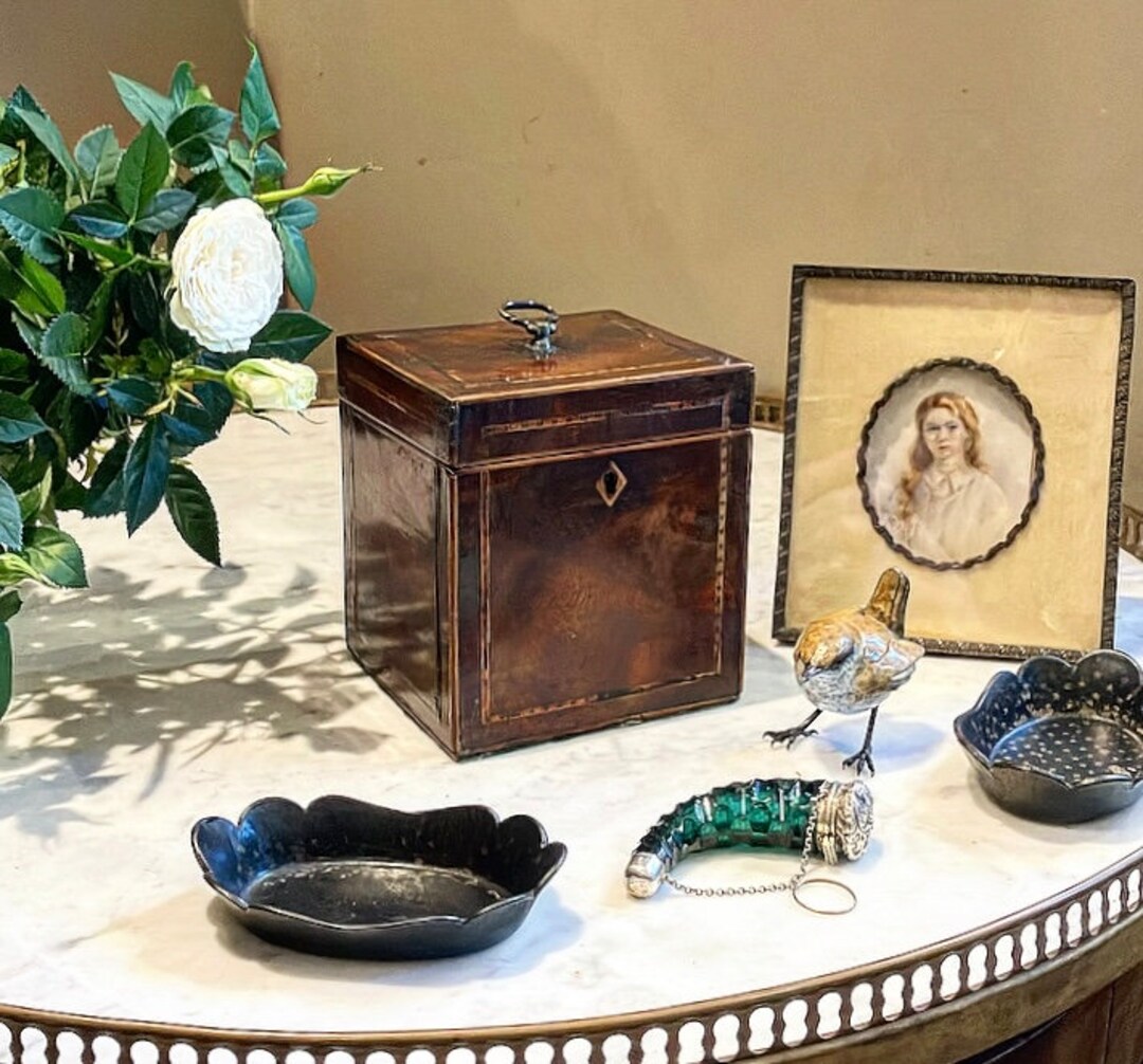 When Alice Gave the Mad Hatter the Antique George Lll Inlaid Cubed Tea ...