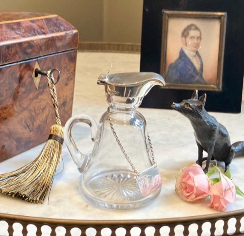 Mrs Bennett My Antique Sterling Silver Mounted Glass Whiskey Noggin is ...