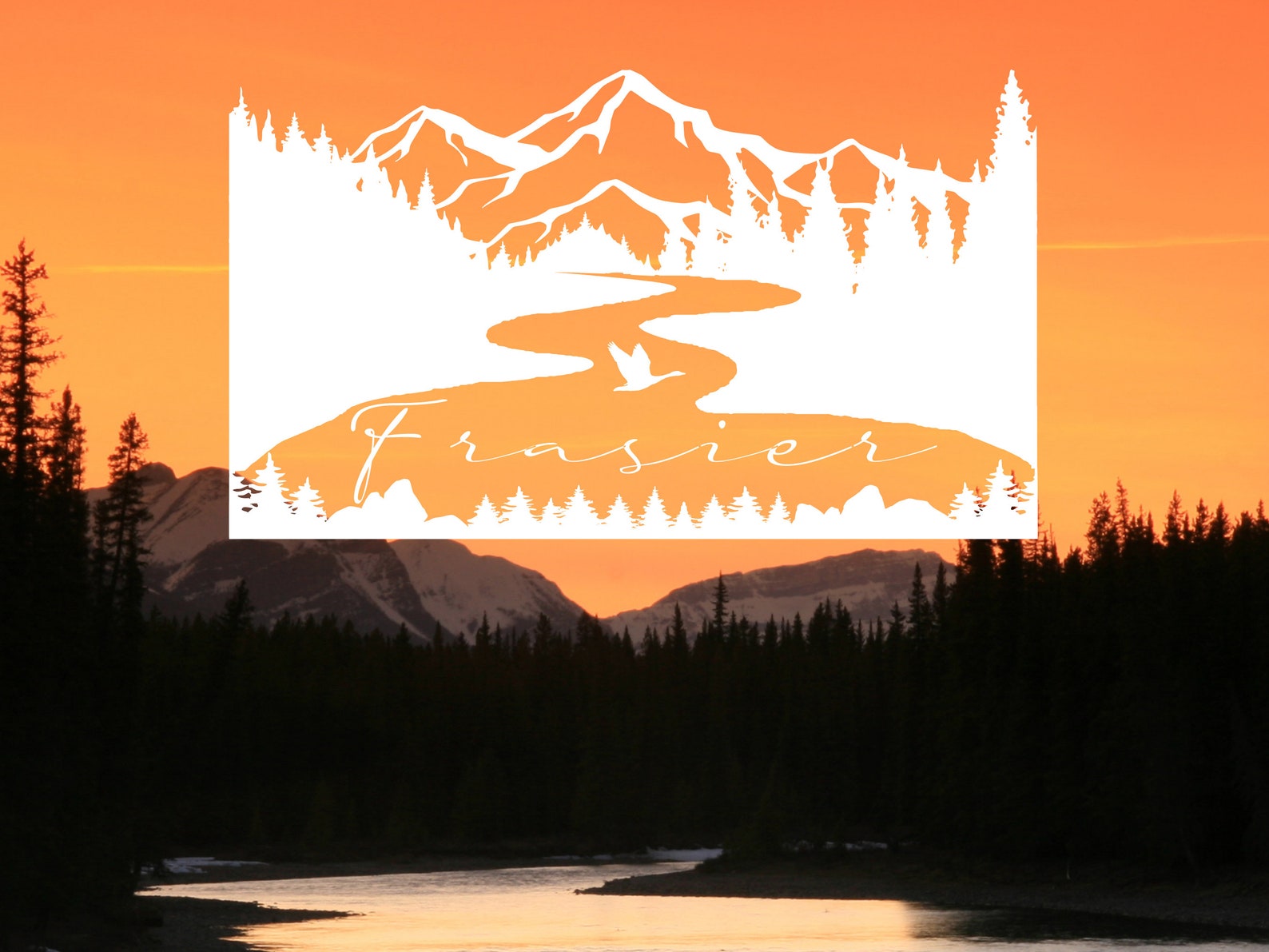 Personalized Mountains and River Decal RV Decal Camper | Etsy