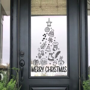 Merry Christmas Decal, Happy Holidays Window Decal, Holiday Decor ...