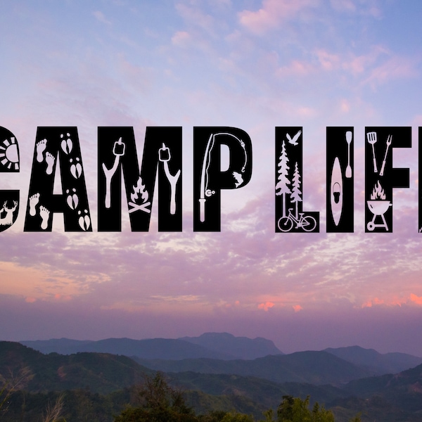 Camping Wall Decal - Etsy