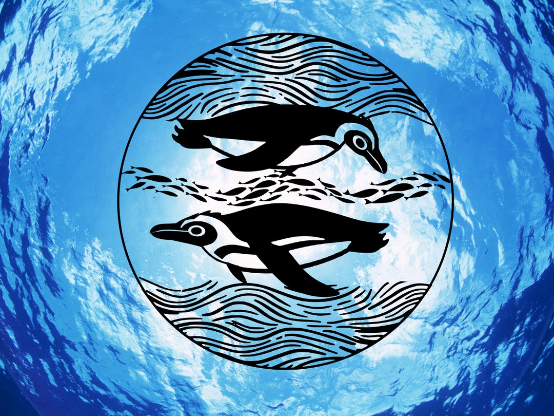 Penguins Swimming Vinyl Decal Fish Ocean Antarctica New - Etsy