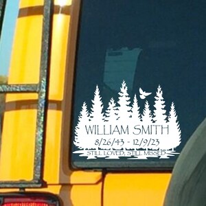 Personalized Remembrance Decal, in Memory of Dad, Mom Decal, in Loving ...