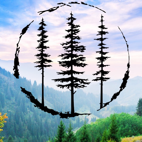 Pine Tree Decals - Etsy