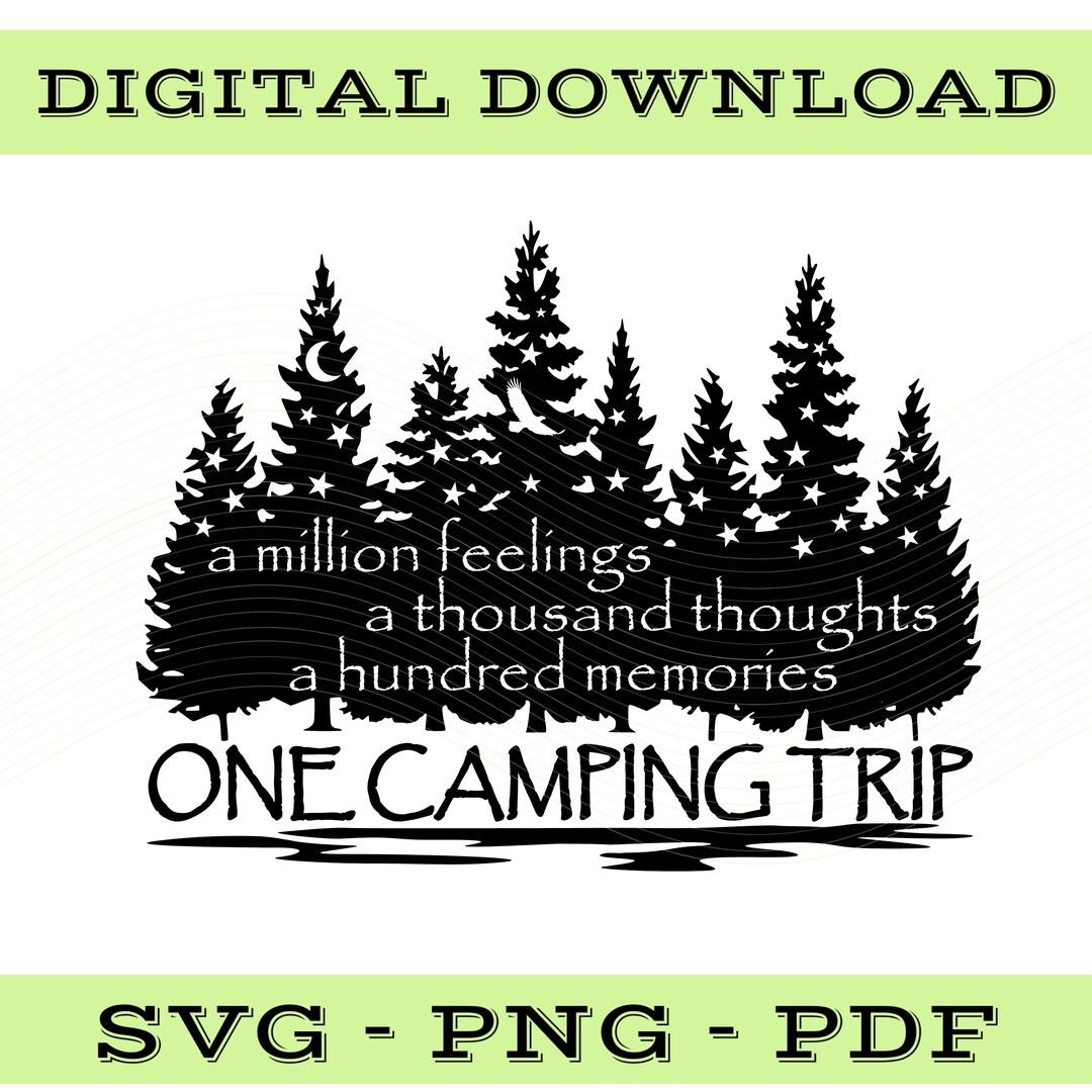 Camping Trip SVG: Trees, RV, Camper Decal (digital Download) - Etsy