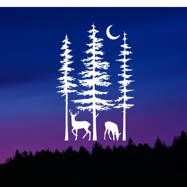 Pine Tree Wall Decal - Etsy