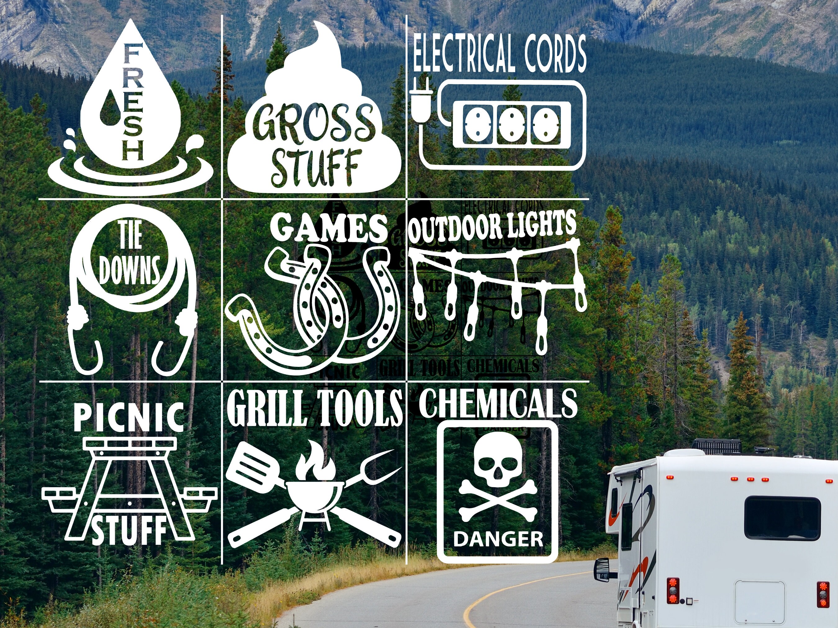 RV Organization Labels RV Storage Labels Camper Storage - Etsy UK