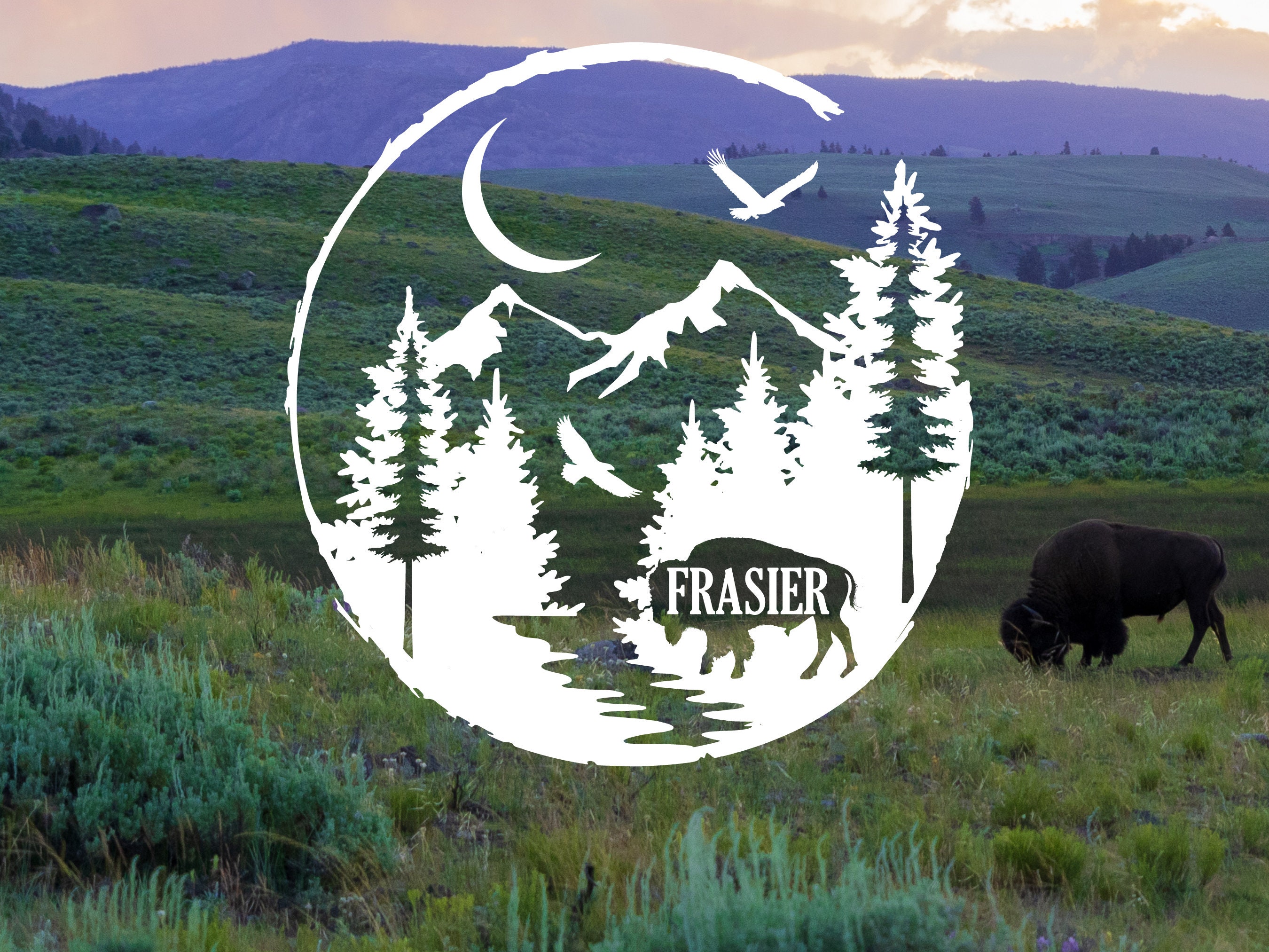 Personalized Buffalo Decal Nature Decal RV Decal RV | Etsy