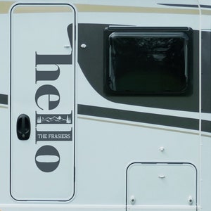 Personalized Hello Decal, Custom RV Decal, Camper Decal, Camping ...