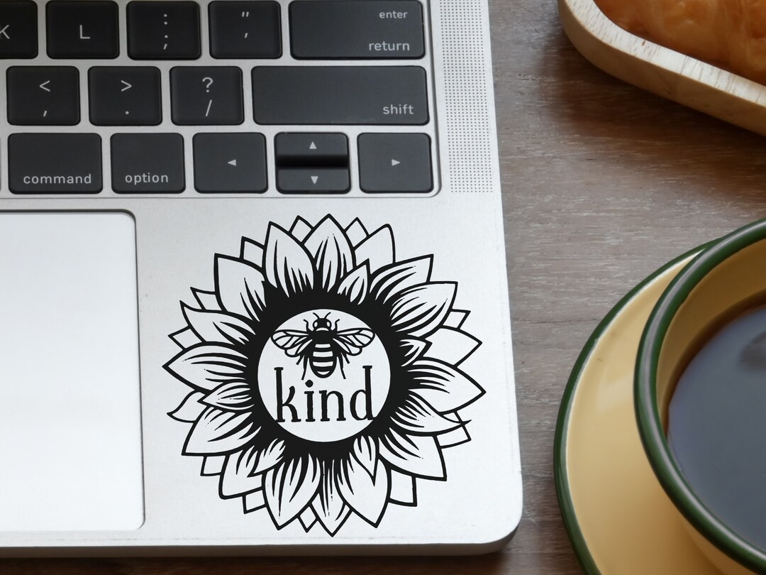 Be Kind Decal, Bee Kind Sunflower Decal, Sunflower Decal, Bee Decal ...