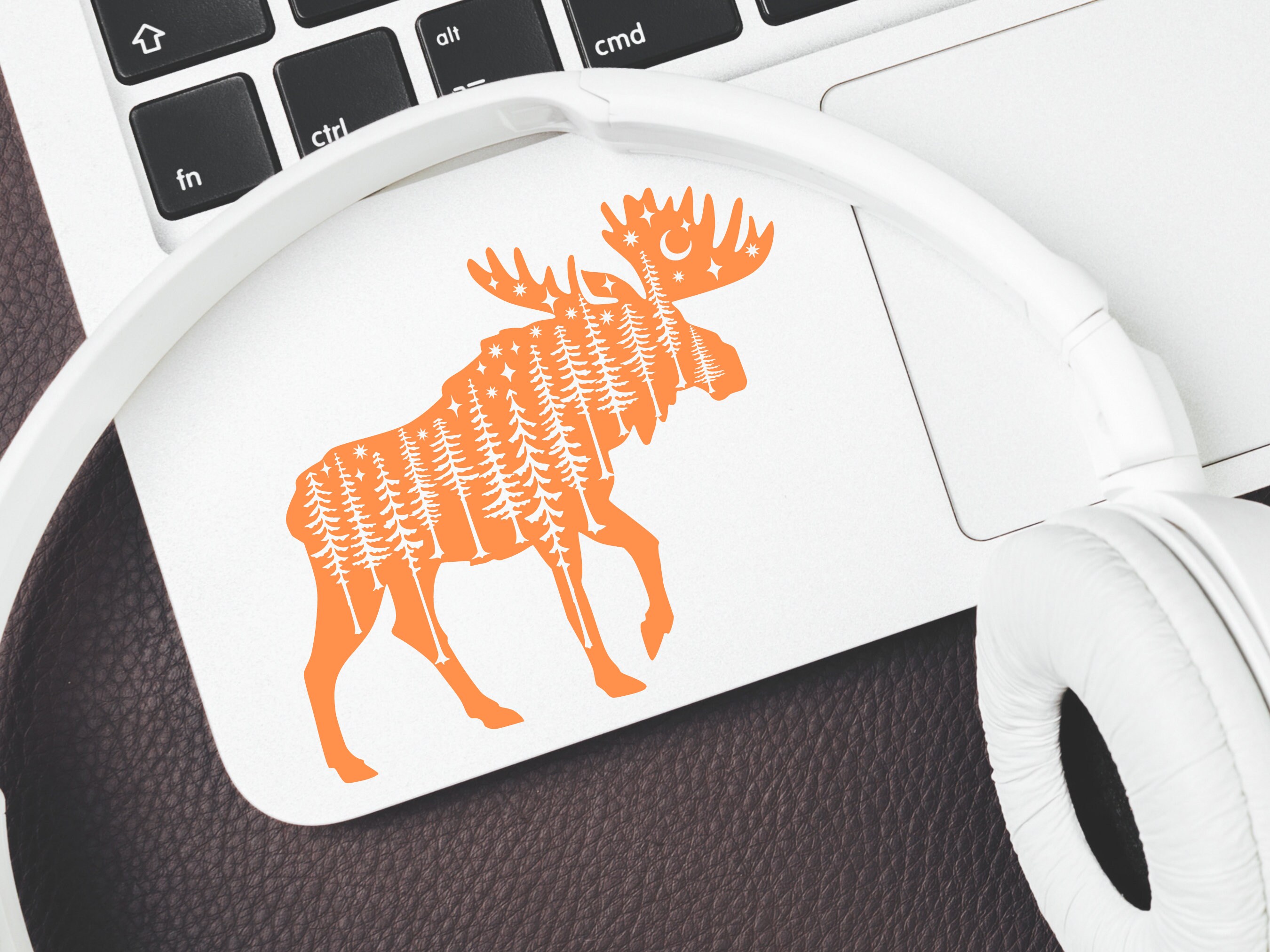 Moose Decal Moose and Forest Decal Nature Decal Outdoors | Etsy