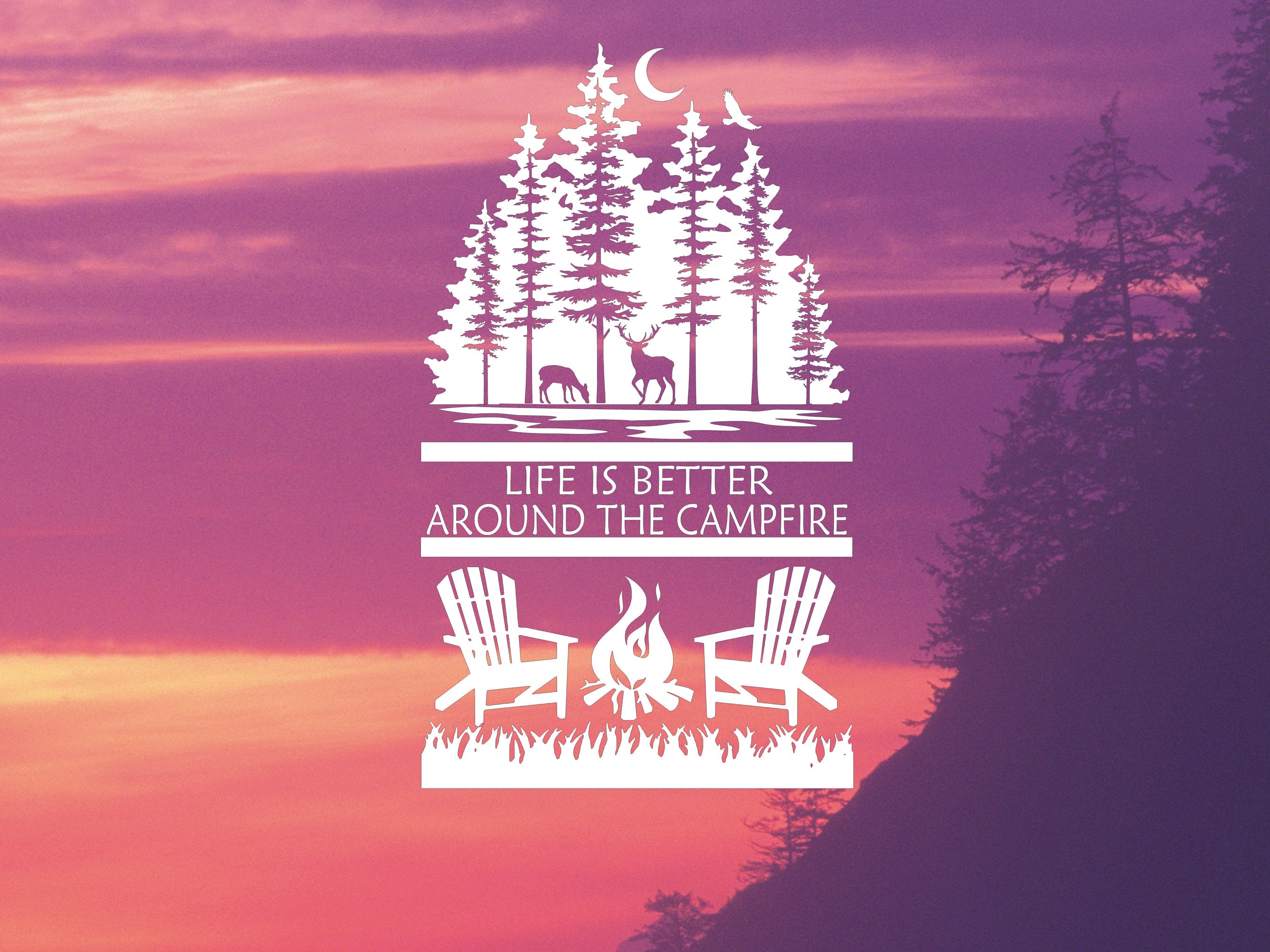 Life is Better Around the Campfire Decal RV Slide-out Decal - Etsy