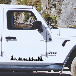 Tree Line Vinyl Decal, RV Decal, Camper Decal, Outdoors, Trees, Forest ...