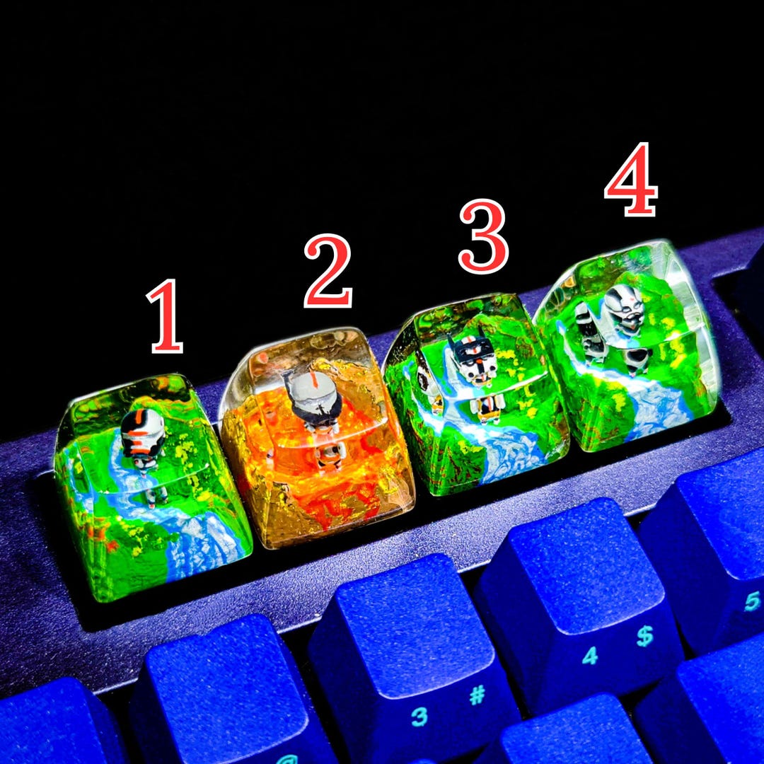 Sci-fi Resin Keycap Set | Handmade Keycaps for Mechanical Keyboard ...