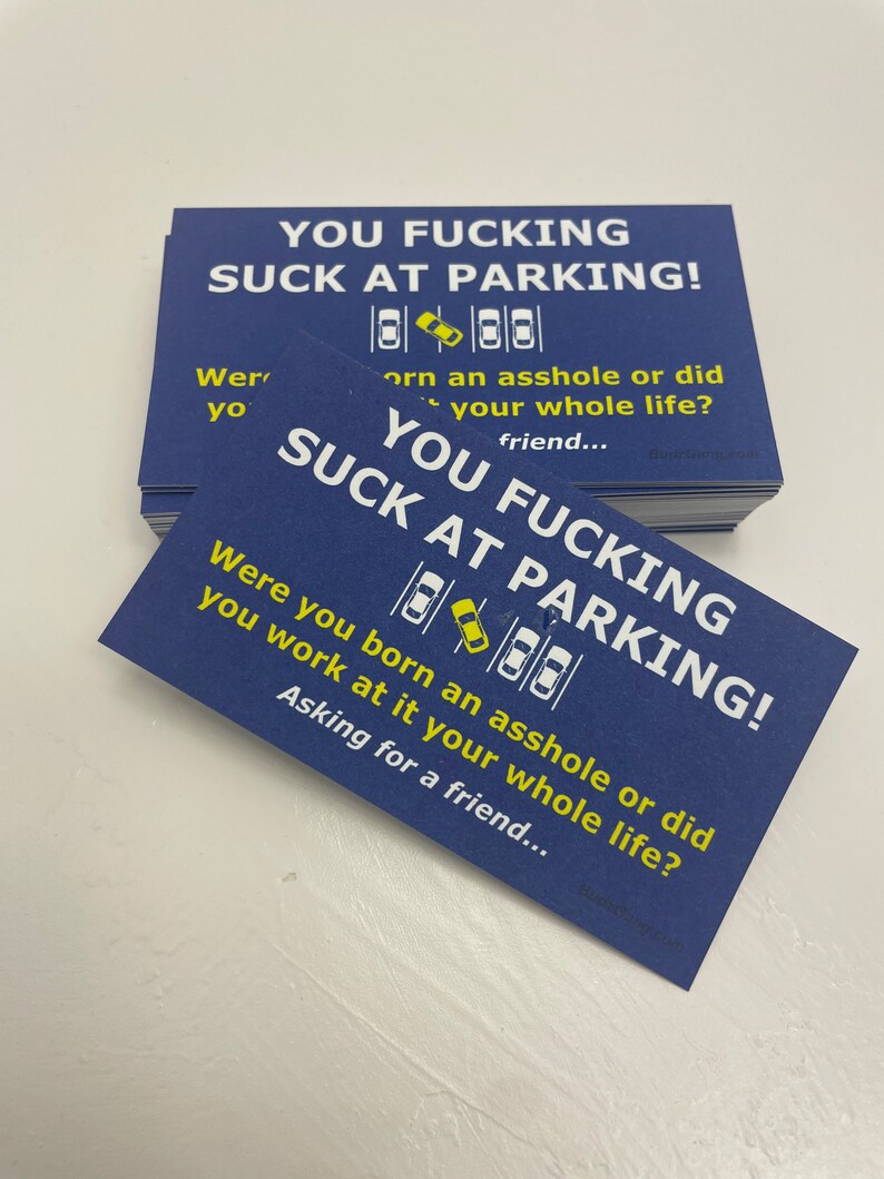 50 YOU FCKING SUCK at Parking Cards - Etsy