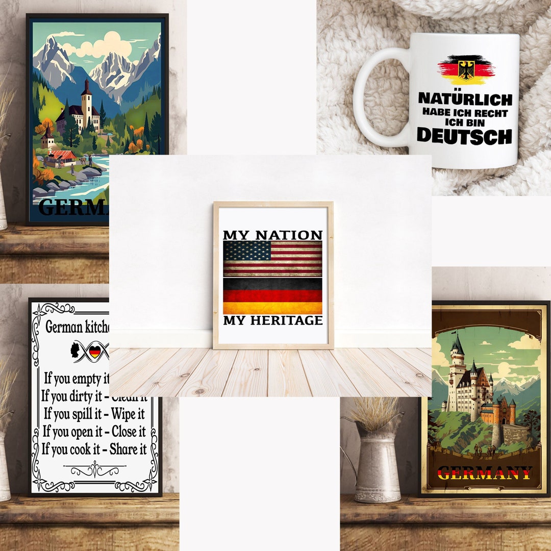 German Wall Art Download 5 PNG Pack | German Art Decor, German Roots ...