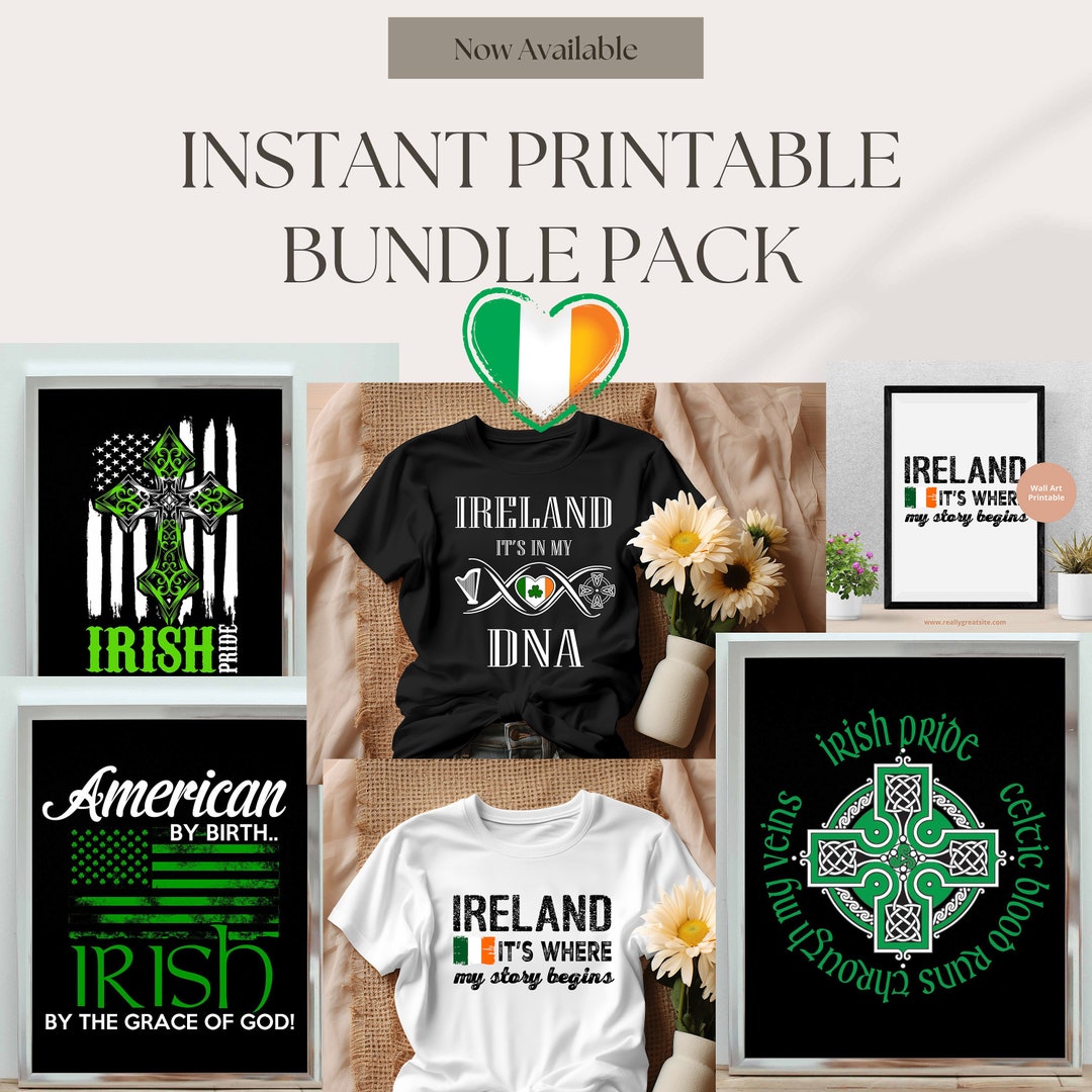 Irish Art Download 5 PNG Pack | Irish Art Decor | Irish Prints | Irish ...
