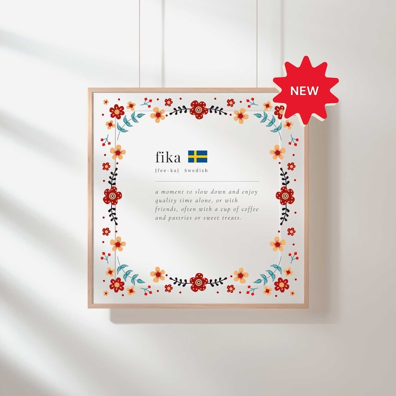 Fika Definition Print: Swedish Wall Art (digital Download) - Etsy