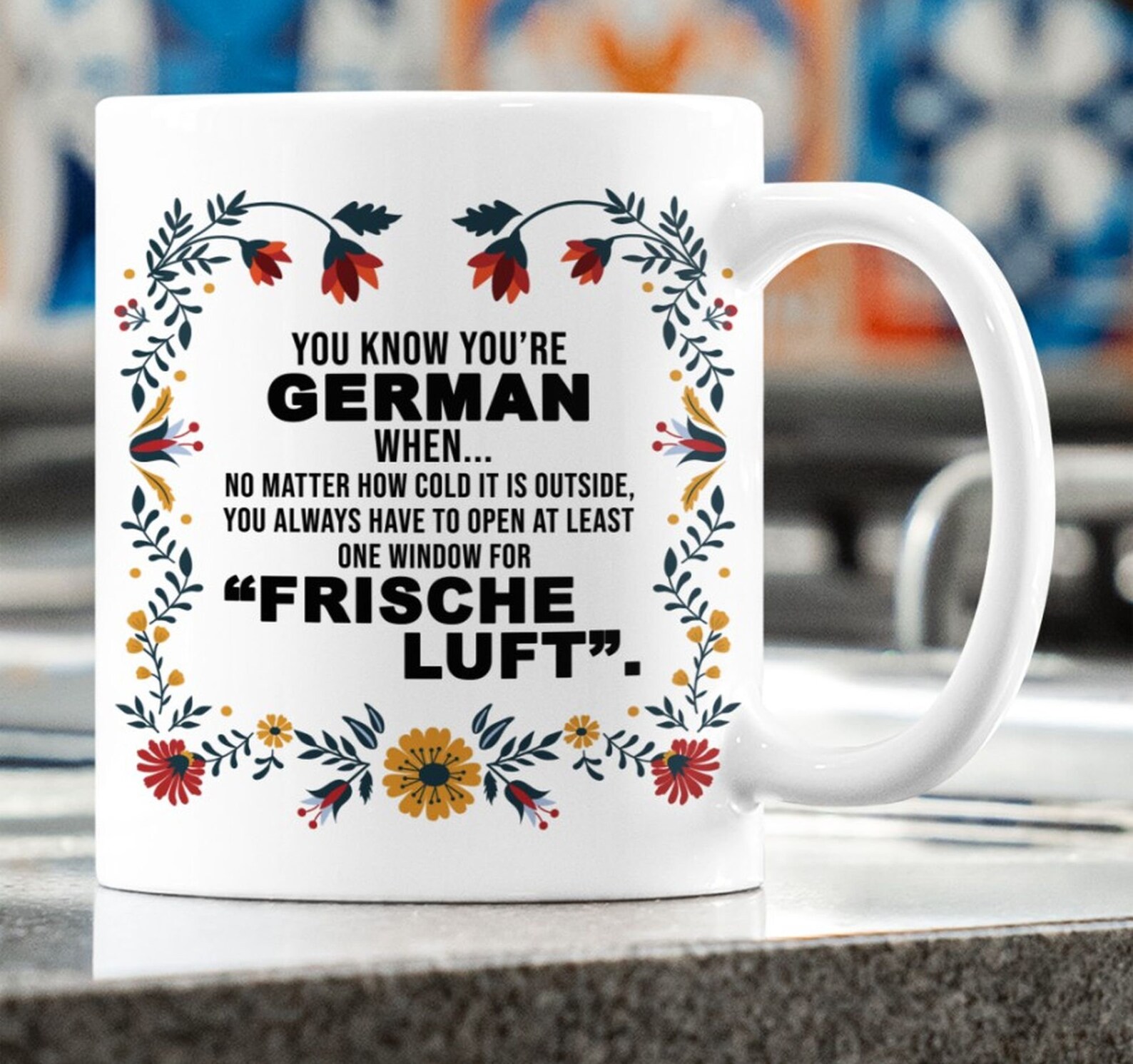German Funny Print Folk Art, German Gift, German Decor, German Folk Art ...