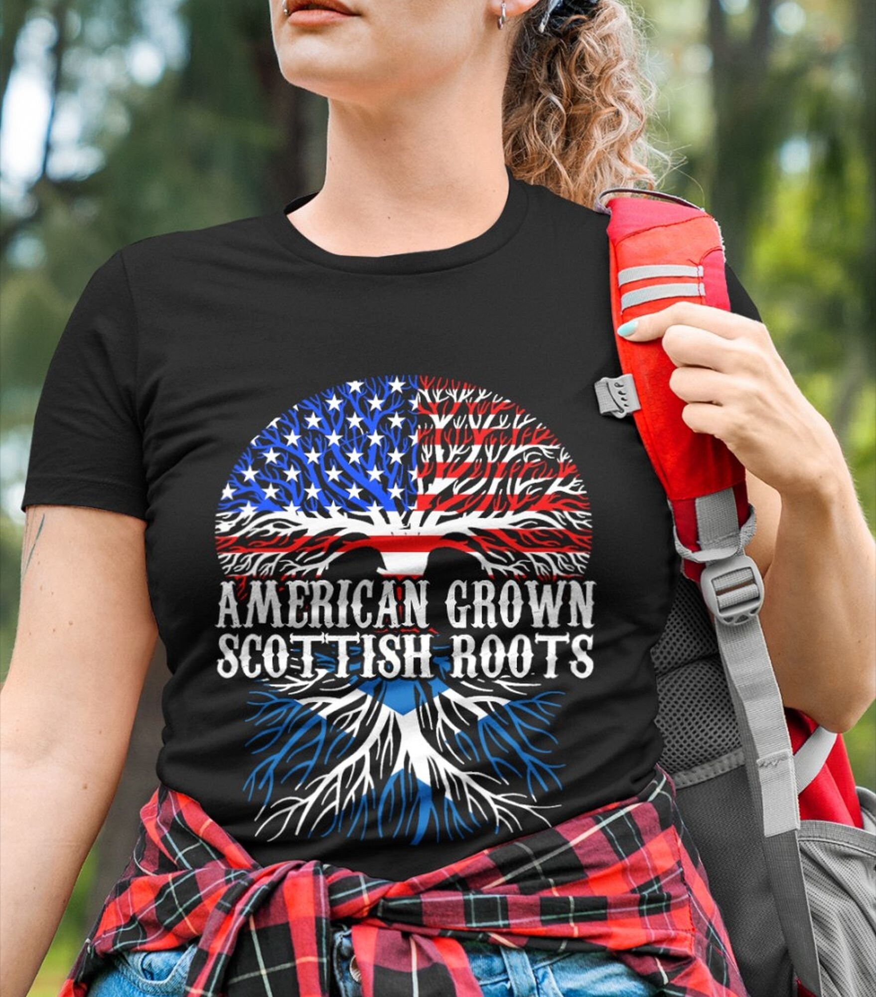 American Grown Scottish Roots Printable Png File, Scottish American Printable Art, Scottish Wall ...