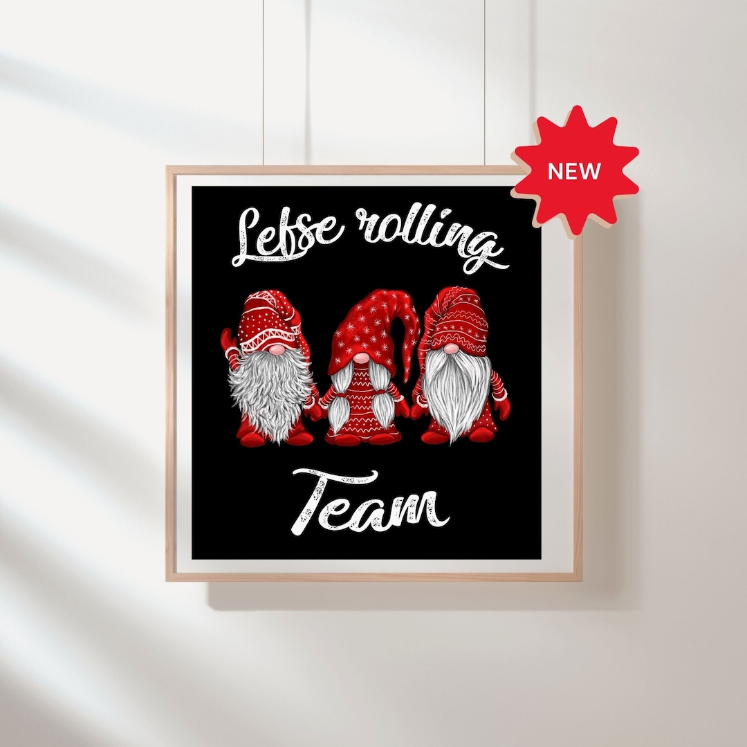 Lefse Rolling Team Print: Norwegian Christmas Gnomes (digital Download ...