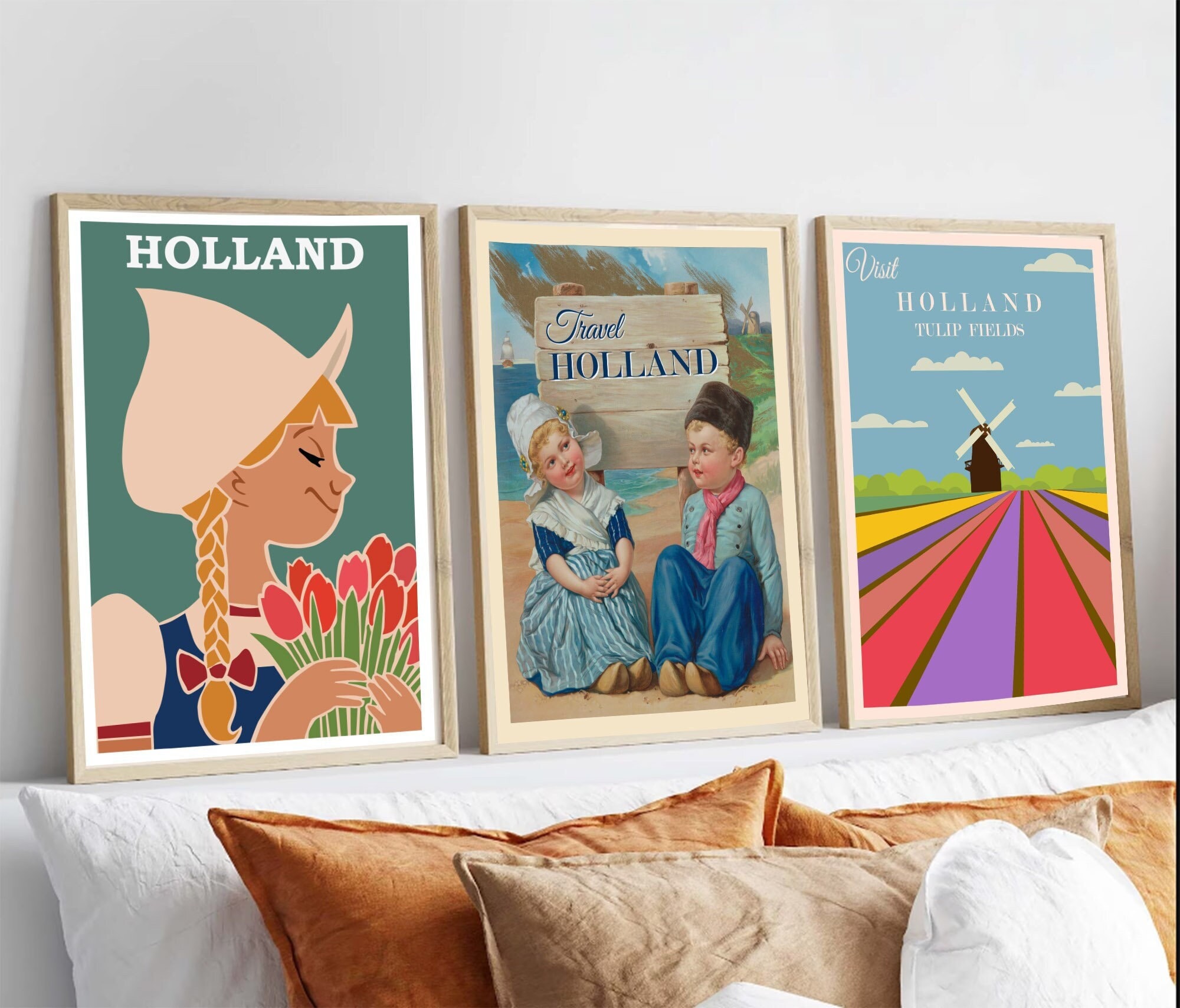 Dutch Retro Vintage Posters Printable - Set of 5 Posters - Instant ...