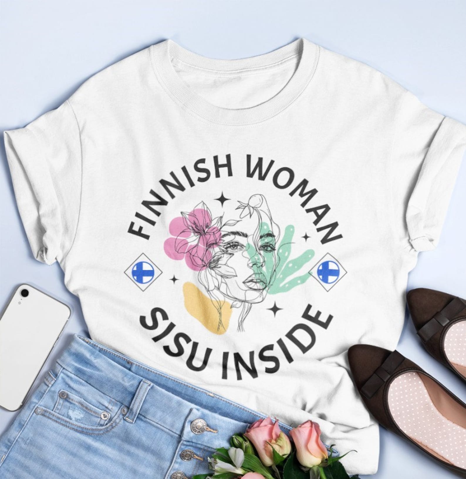 Finnish Woman Sisu Art Print: Finland T-shirt Design (digital Download ...