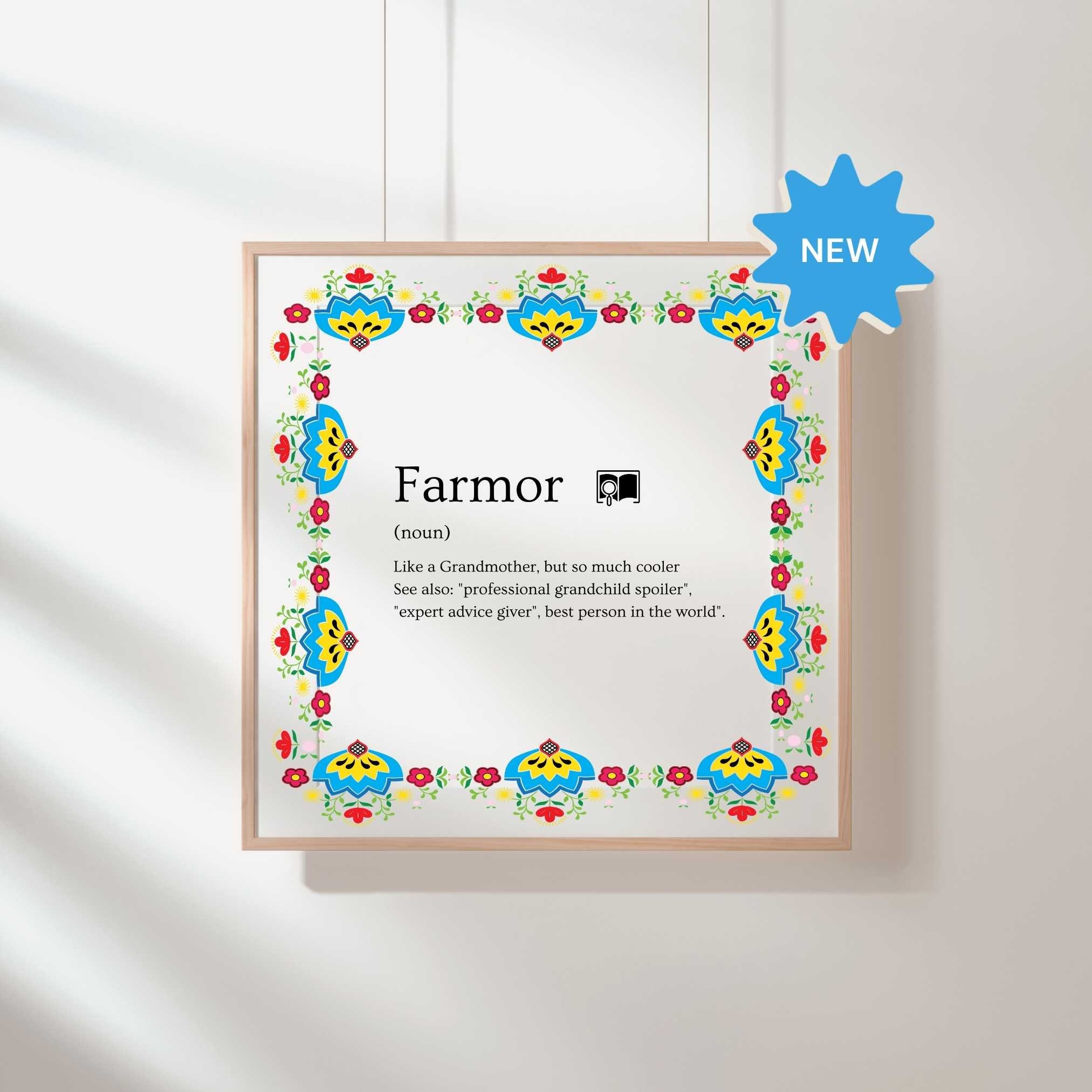 FARMOR High Resolution Instant Download File to Print, Farmor Gifts ...
