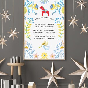 A Swedish Children's Prayer Wall Art Instant Download, Swedish ...
