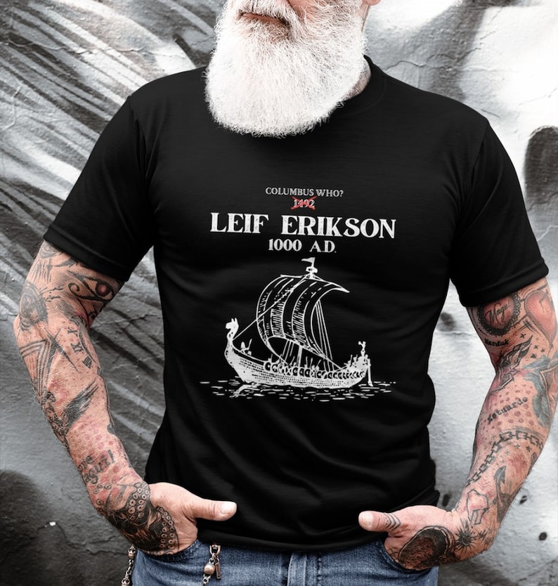 Leif Erikson Viking Art Print: Viking Ship Wall Decor (digital Download ...