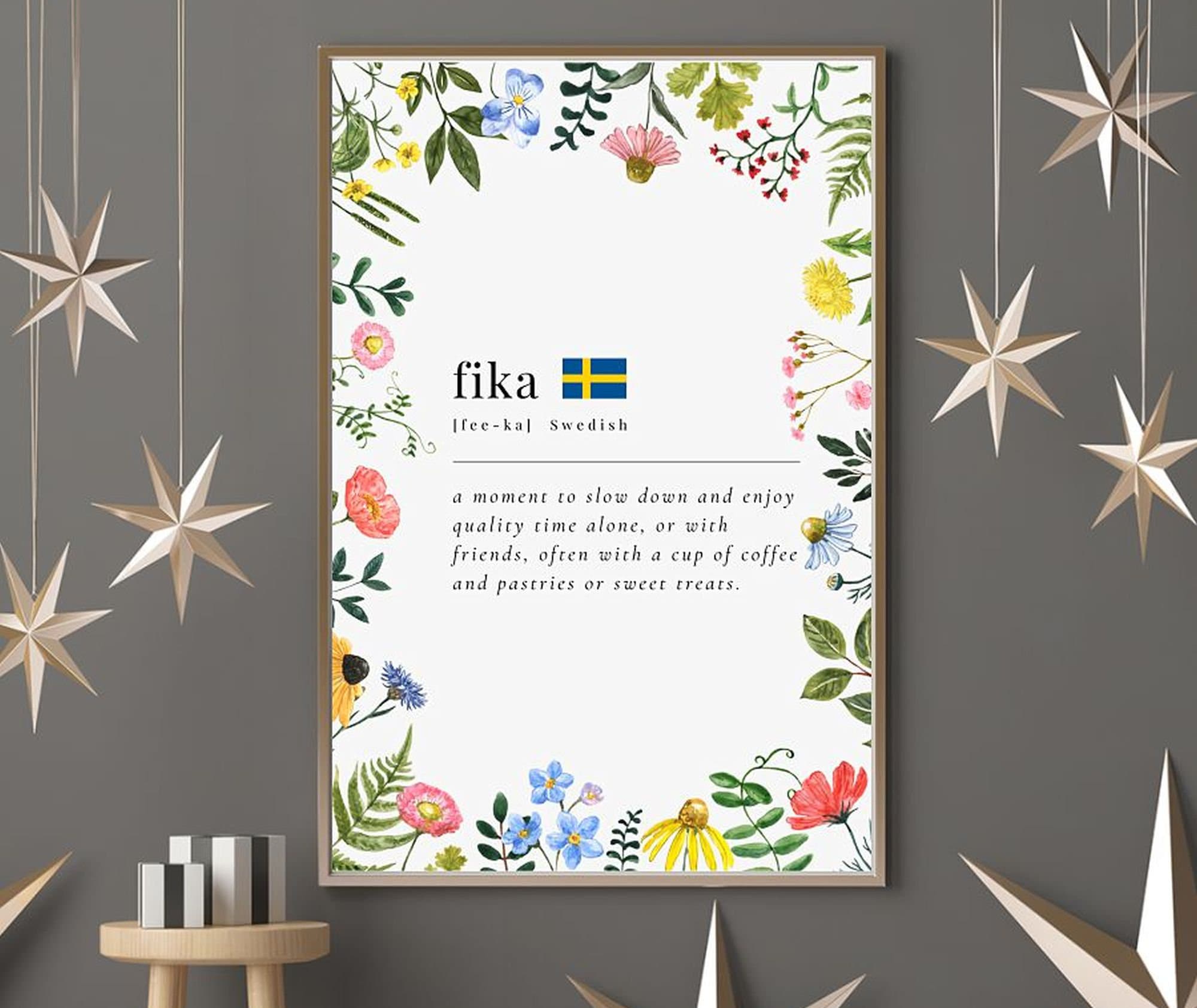 Fika Definition Print: Swedish Wall Art (digital Download) - Etsy