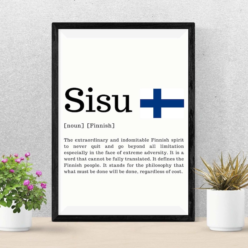Sisu Definition Instant Download File to Print, Finland Art, Finland ...