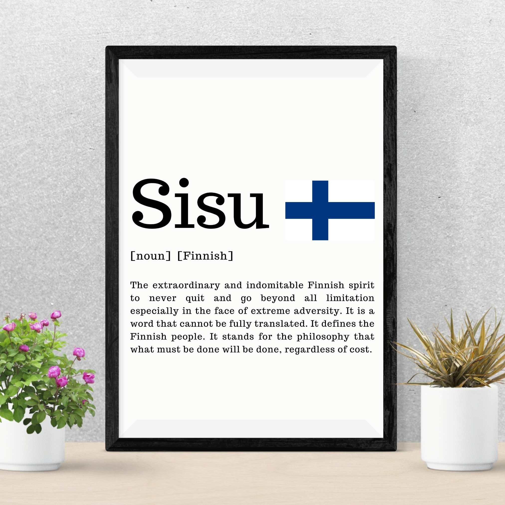Sisu Definition Instant Download File to Print, Finland Art, Finland ...
