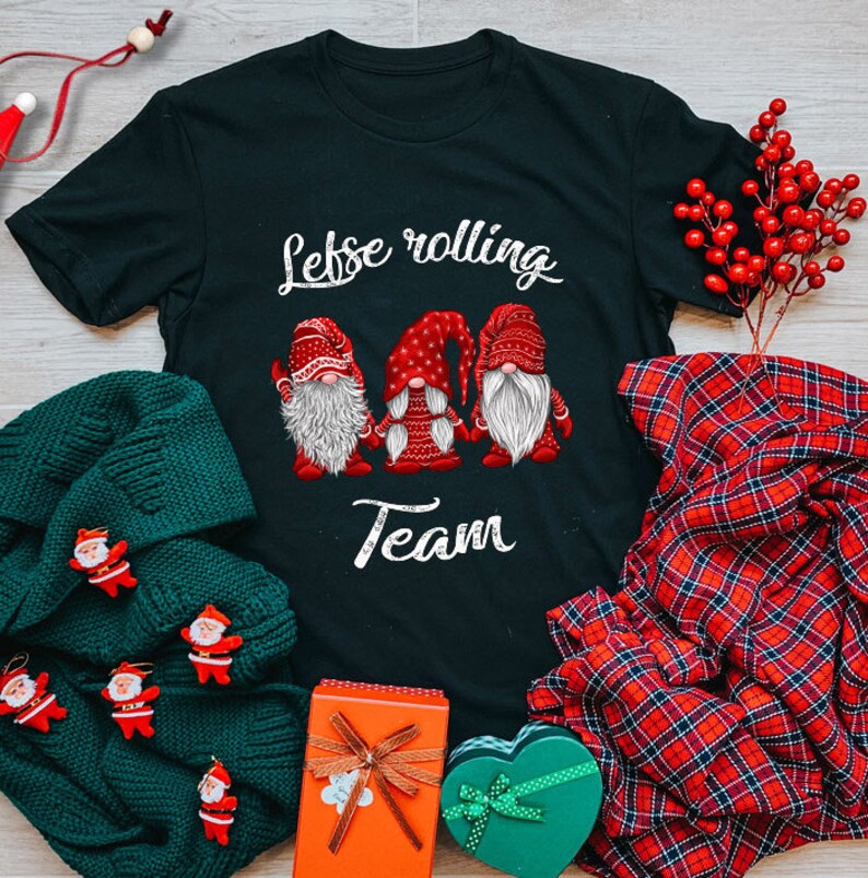 Lefse Rolling Team Print: Norwegian Christmas Gnomes (digital Download ...