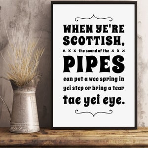 When Ye're SCOTTISH Printable Art, Scottish Printable, Scottish Gifts ...