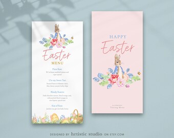 Easter Menu Template | Etsy