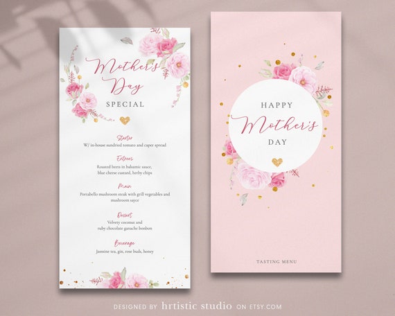 Self-edited Food Menu Template Dinner Lunch Menu Card - Etsy