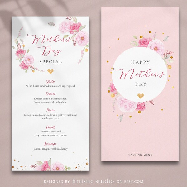Watercolor Wedding Menu - Etsy