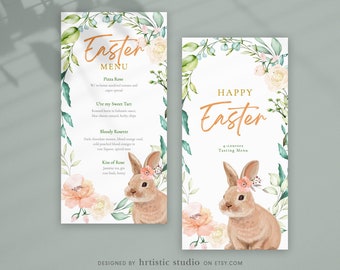 Easter Menu Template | Etsy