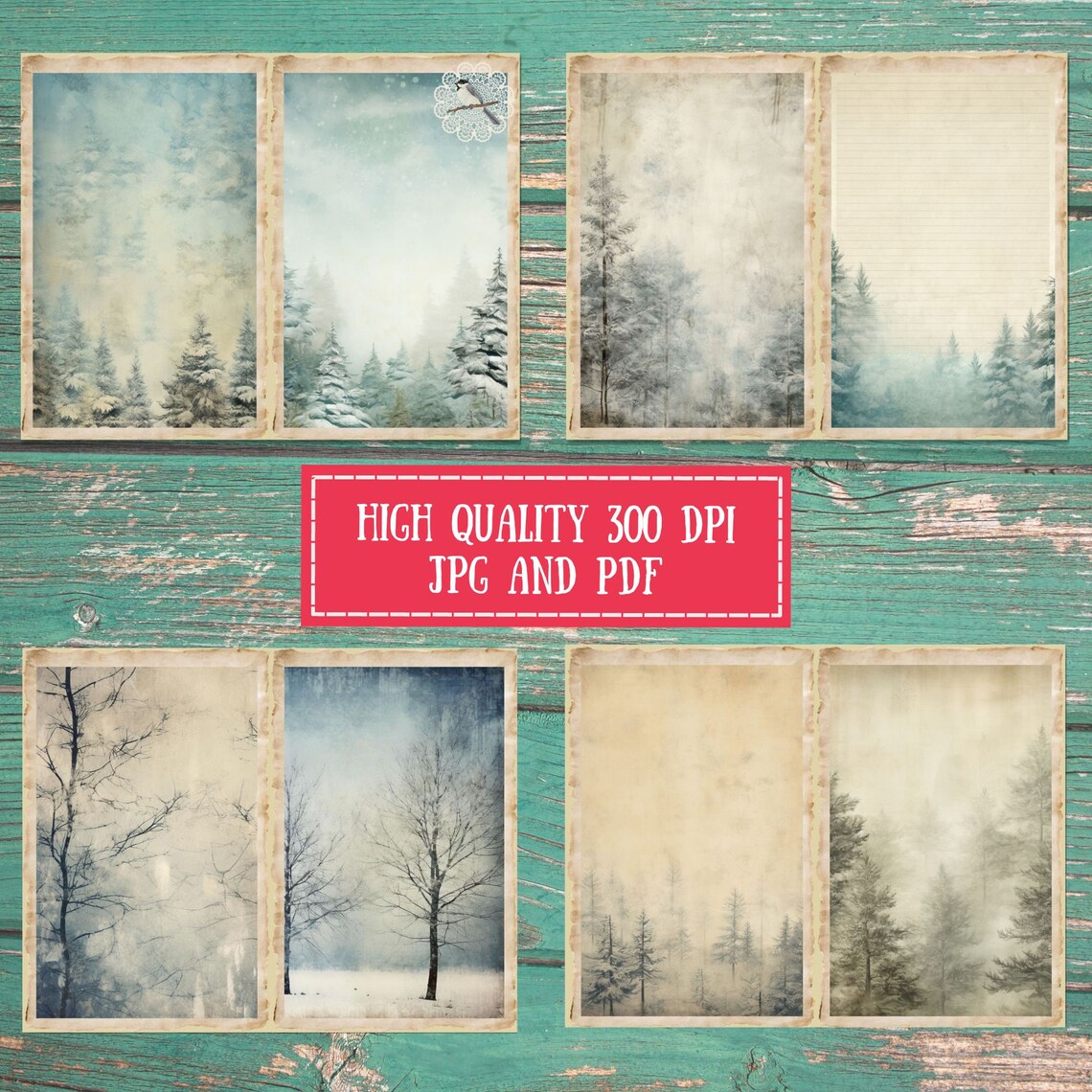 Winter Junk Journal, Winter Journaling Pages, Printable Digital ...
