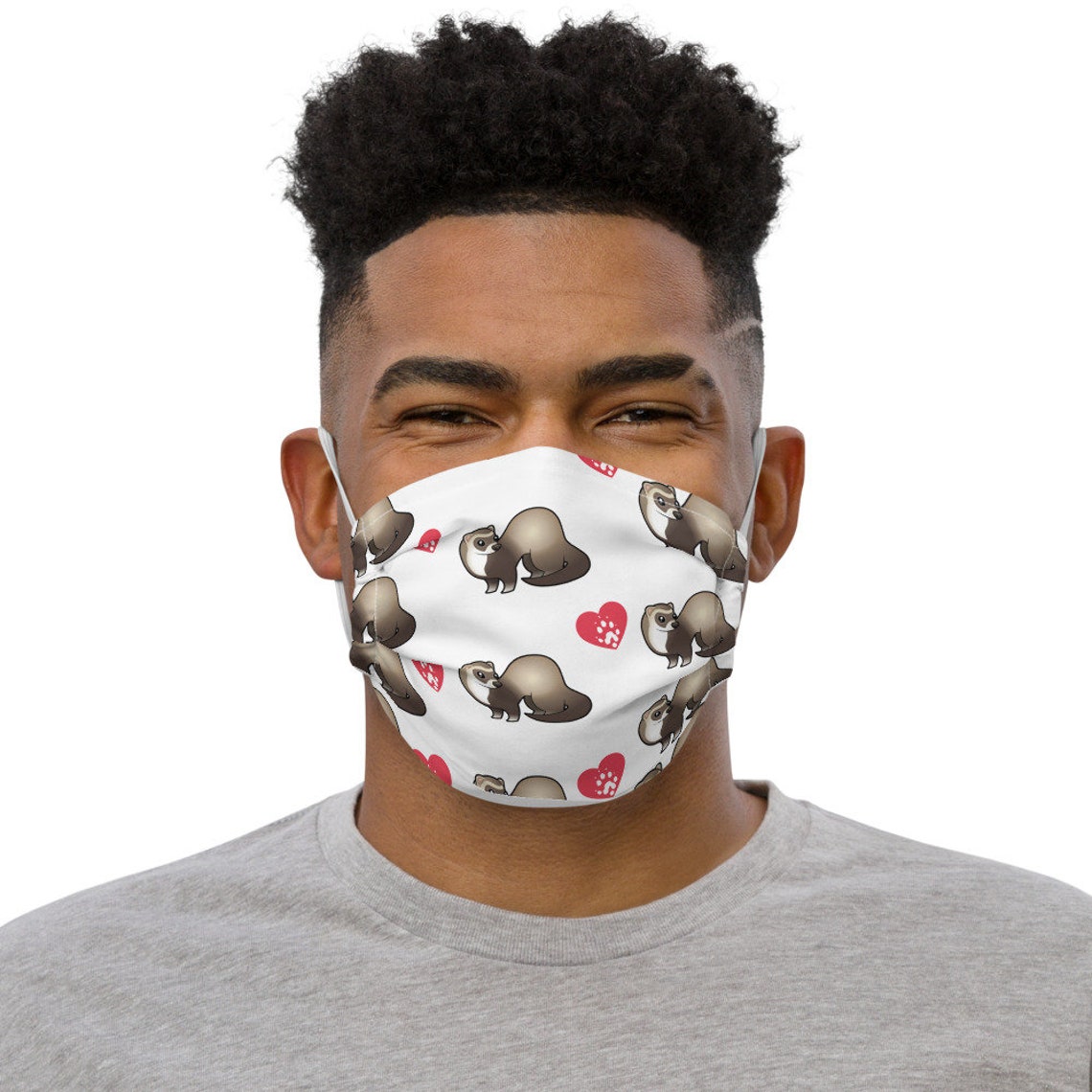 Love Ferret Premium Face Mask With Nose Wire - Etsy