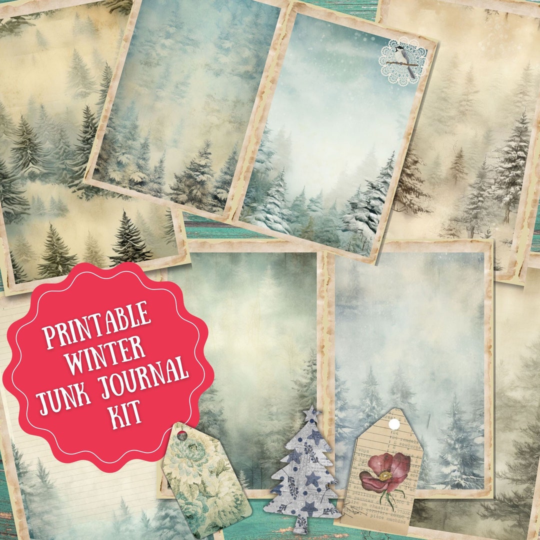 Winter Junk Journal, Winter Journaling Pages, Printable Digital ...