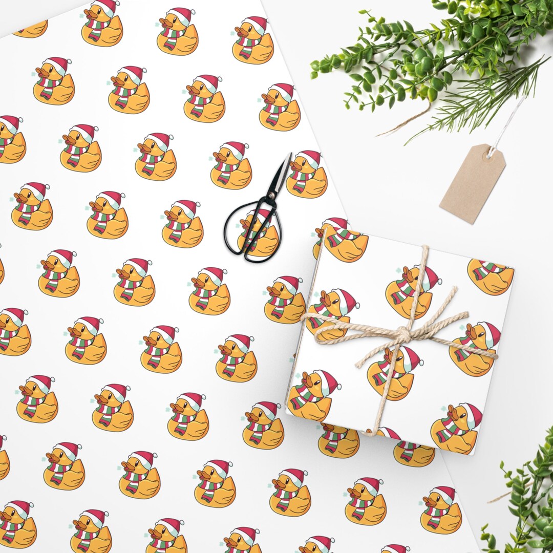 Christmas Rubber Duck Custom Wrapping Paper for the Rubber Duck ...